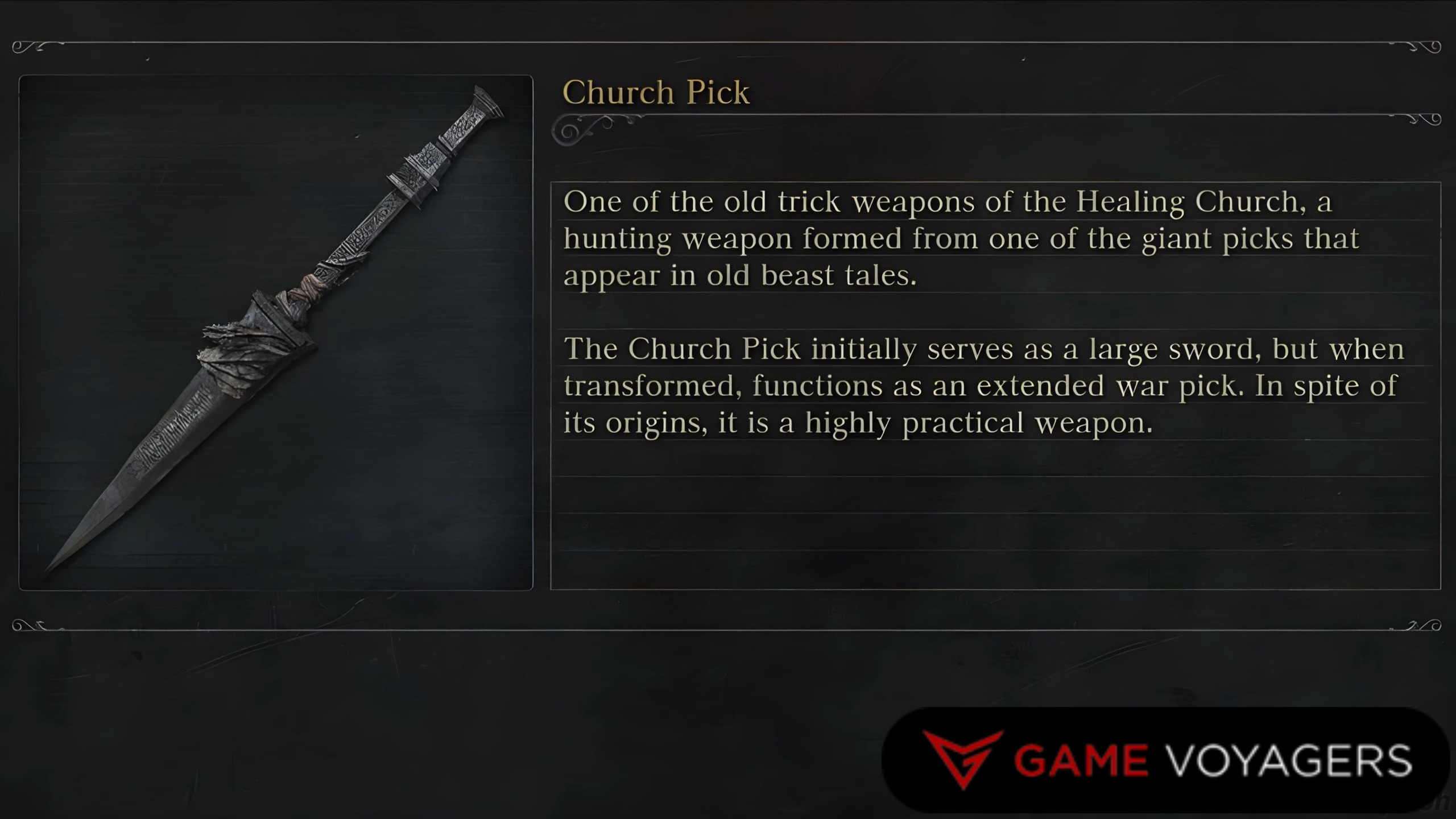 All Uncanny and Lost Weapons in Bloodborne - Game Voyagers