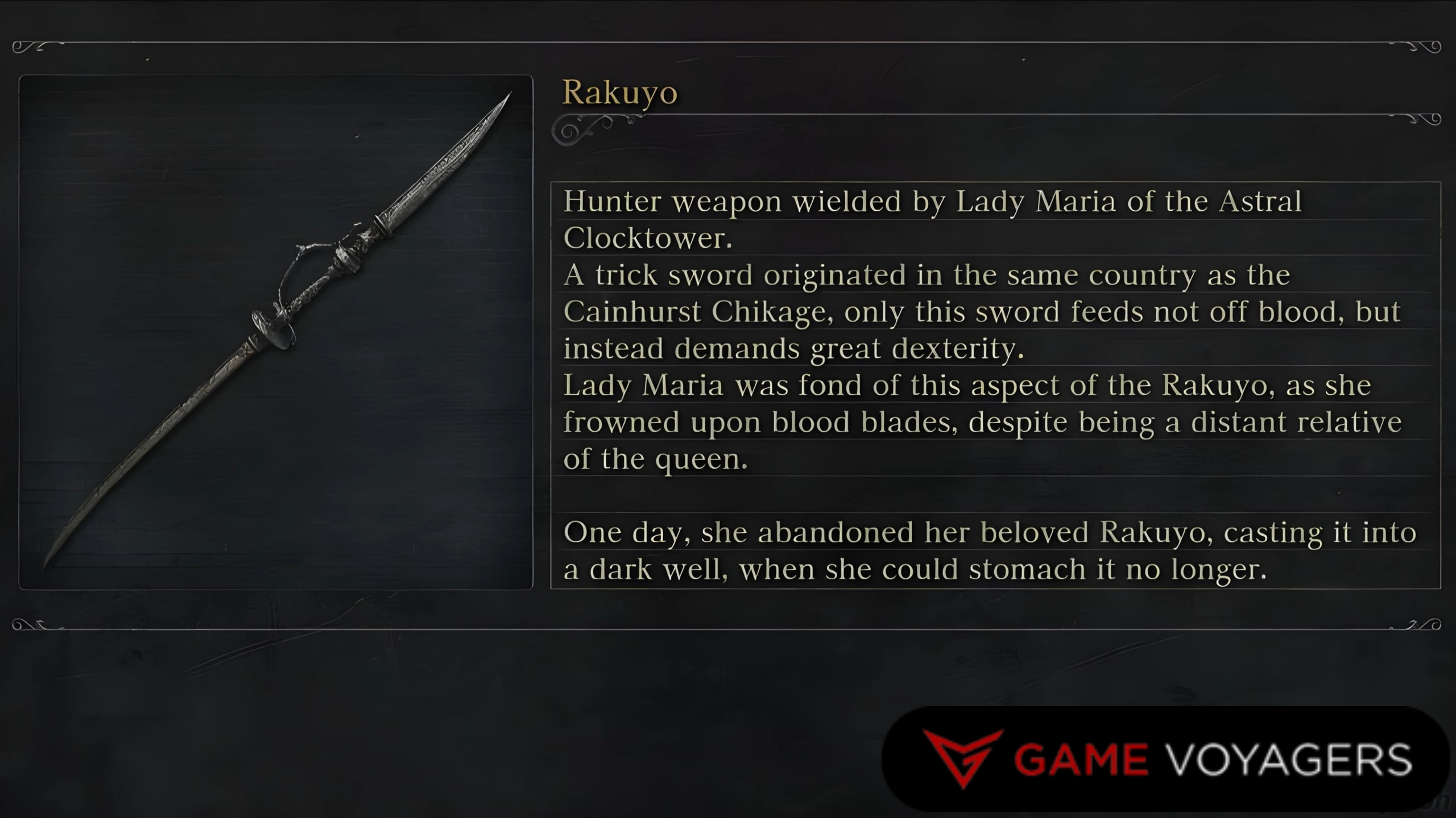 All Uncanny and Lost Weapons in Bloodborne - Game Voyagers